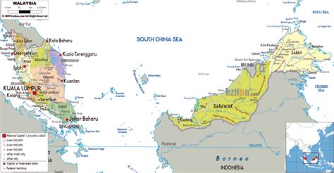 Large Detailed Political And Administrative Map Of Malaysia Malaysia