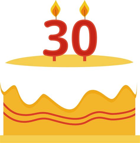 Birthday Cake With Burning Candles Semi Flat Color Vector Object Anniversary Full Sized Item