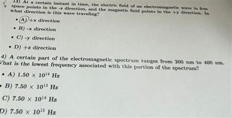 [answered] 13 At A Certain Instant In Time The Electric Field Of An Kunduz