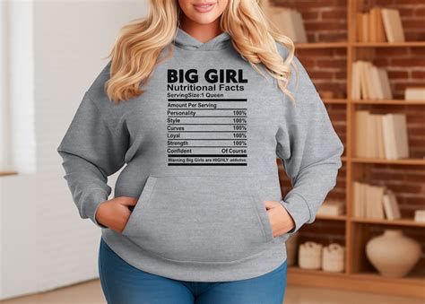 Big Girl Facts Hoodie Curvy Thicc Trendy Popular Fun Flirty