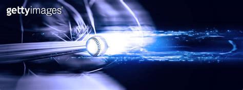 A D Illustration That Combines Image Effects With The Action Of Hitting A Thrown Baseball With