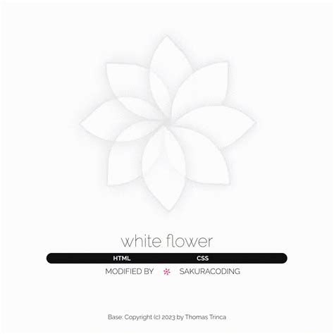 white flower html css source code for white flower by giovanna