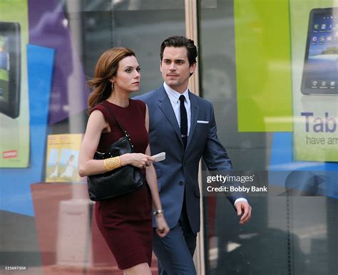 Matt Bomer And Hilarie Burton Filming On Location For White Collar