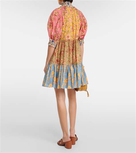 Junie Floral Cotton Minidress In Multicoloured Zimmermann Mytheresa