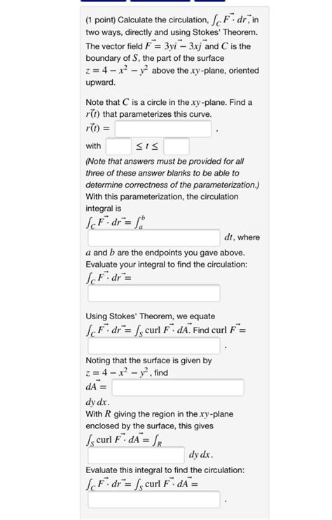 Solved Calculate The Circulation In Ways Directly And Chegg