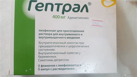 Гепатопротектор Hospira Гептрал - «Подробный отзыв применения Гептрала ...