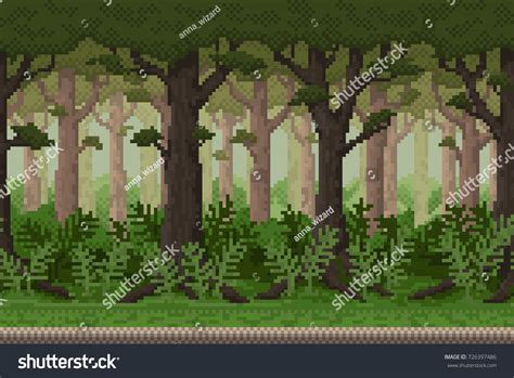 8 Bit Jungle Background Clipart