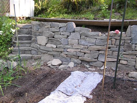 Pare Drystack Stone Garden Retaining Wall Thuja Wood Art Reclaimed