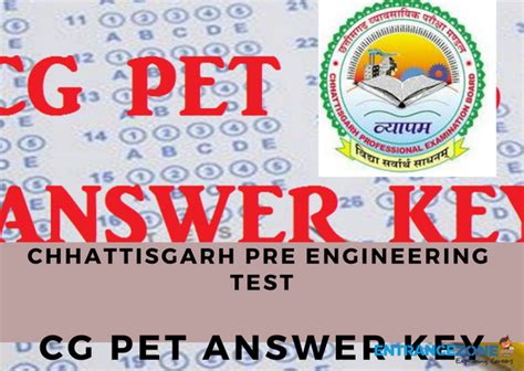 CG PET 2021 Answer Key Pre Engineering Test Score Calculation