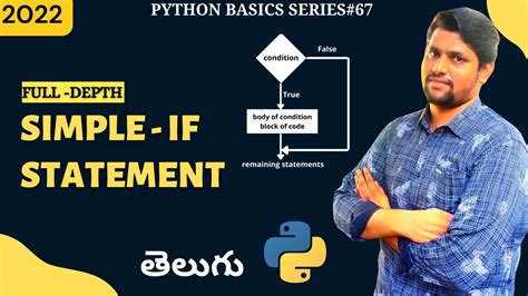 67 python simple if conditional statement in telugu if decision