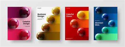 신선한 3d 구 핸드빌 템플릿 구성 크리에이티브 컴퍼니 브로셔 A4 디자인 벡터 컨셉 컬렉션 A4 용지에 대한 스톡 벡터 아트 및 기타 이미지 Istock