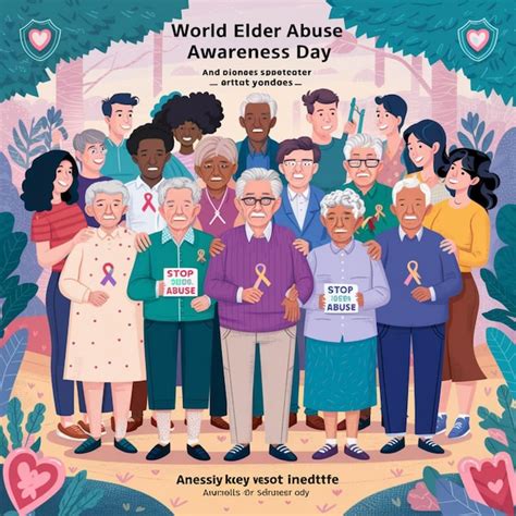 Premium Photo Illustration Of World Elder Abuse Awareness Day Vector Art