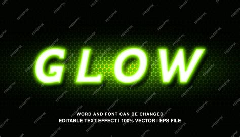 Premium Vector Glow Editable Text Effect Template Green Neon Light Futuristic Style