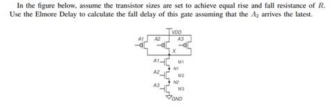 Solved In The Figure Below Assume The Transistor Sizes Are