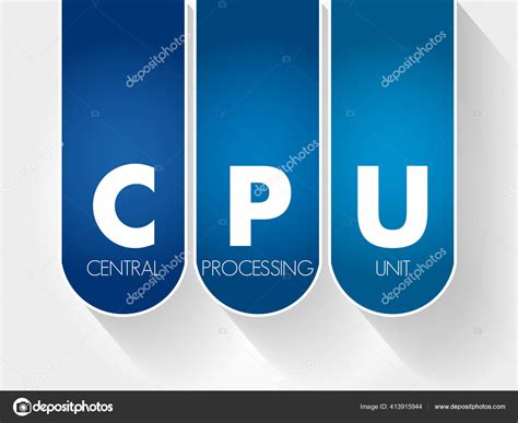 Cpu Central Processing Unit Acronym Technology Concept Background Stock