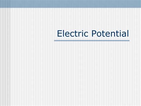 Ppt Electric Potential Powerpoint Presentation Free Download Id