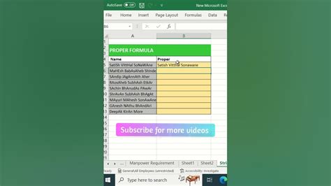 Excel Tutoring Proper Function In Excelshorts Exceltutorial Youtube
