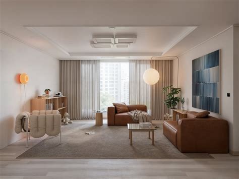 Movement Lab 무브먼트랩 미니멀리즘 취향을 반영한 3인 가구 인테리어입니다 우드 소재와 뉴트럴 톤의 가구를 선택해 단정하면서도 부드러운 분위기를 완성했고