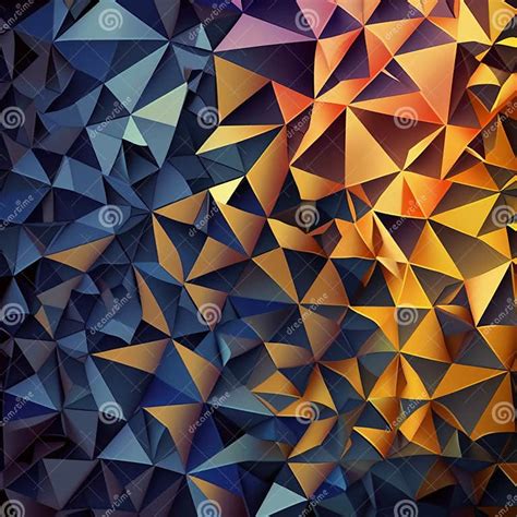 cheerful triangular multicolored abstraction stock illustration