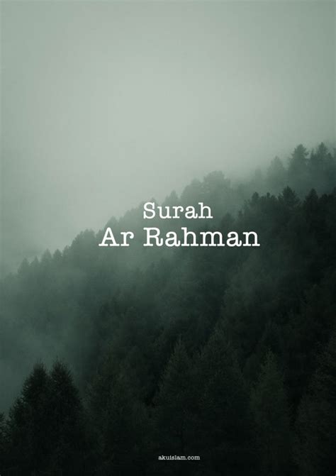 Surah Ar Rahman Rumi Transliterasi Audio And Terjemahan