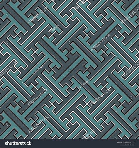 Seamless Sayagata Pattern Repeated Interlocking Keys Stock Vector Royalty Free 2252757145