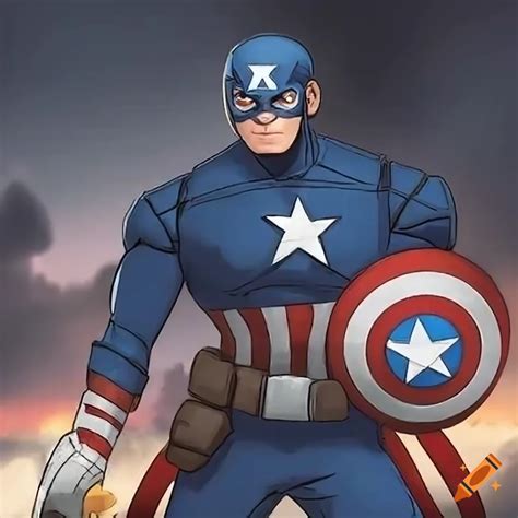 Female Captain America Character On Craiyon