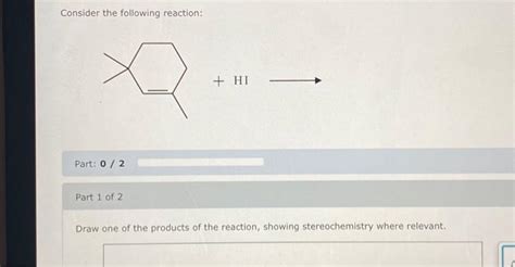 solved consider the following reaction part 0 2 part 1