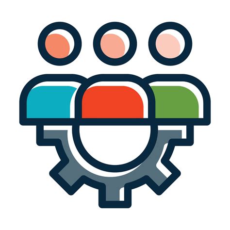 Workforce Vector Thick Line Filled Dark Colors 34098488 Vector Art At