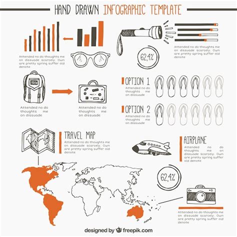Voyage Modèle Infographique Avec Des Dessins Vecteur Gratuite