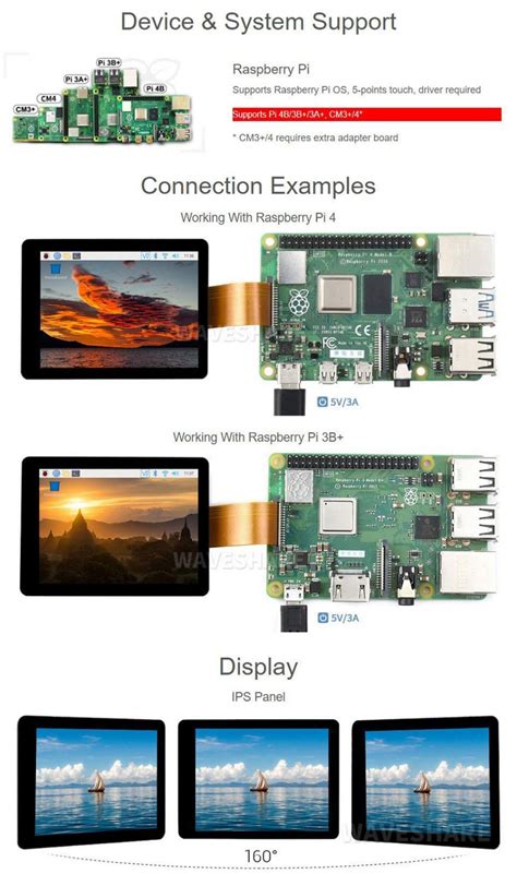 Waveshare 2 8in IPS Touch Display For Raspberry Pi 4B 3B 3A CM3 4