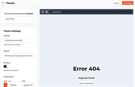 unable to preview theme settings · issue 415 · fusioncms fusioncms