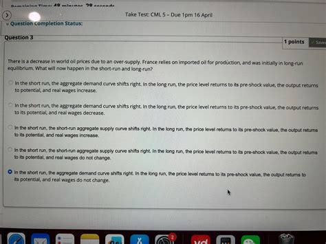 Take Test CML 5 Due 1 Pm 16 April Question StudyX