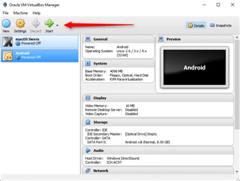 Как установить Android в Virtualbox