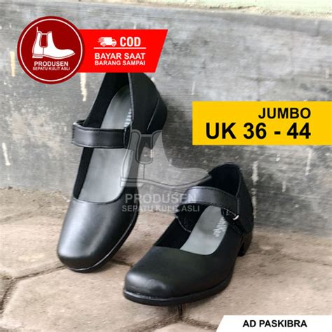 Jual SEPATU PANTOFEL WANITA HITAM HAK 3CM CEWEK SEKOLAH KANTOR PASKIBRA