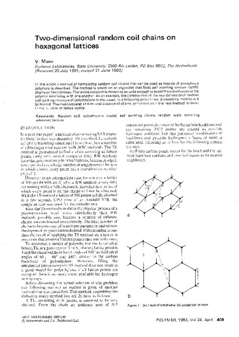 Pdf Two Dimensional Random Coil Chains On Hexagonal Lattices