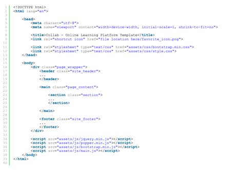 Collab Html Template Quick Start Guide Online Documentation