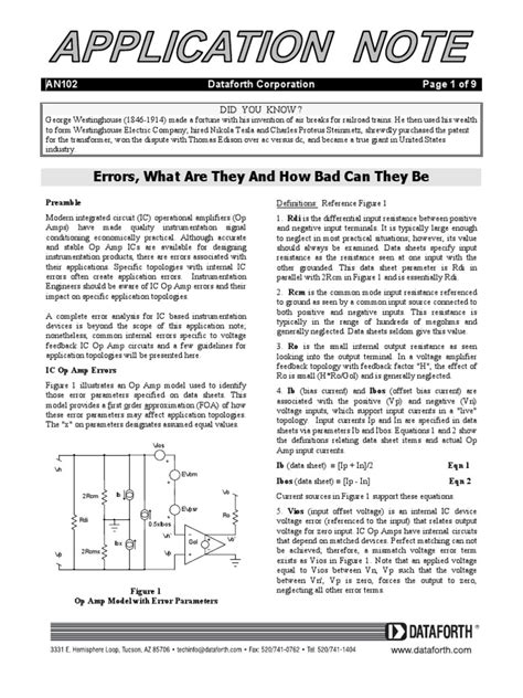 Error Budget Analysis An102 Download Free Pdf Operational