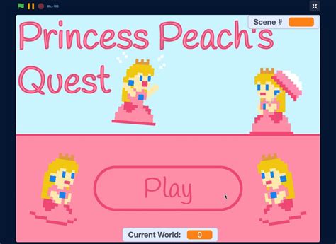 The First 2 Worlds Of My Princess Peach Platformer Made With Griffpatch Tutorial R Scratch