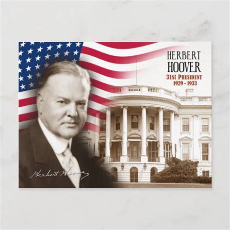 Herbert Hoover 31st President Of The U S Postcard Zazzle
