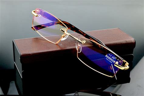 Diamond Cutting 100 Titanium Alloy Rimless Royal Deluxe Men Shallow