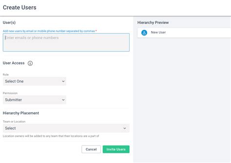creating a new user in zenput admin crunchtime support services