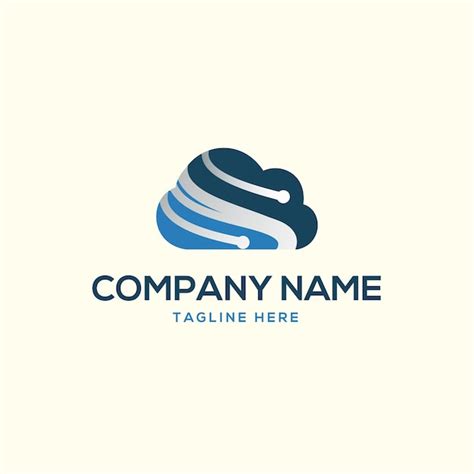Premium Vector Cloud Hosting Company Logo Design Vector Logo Template