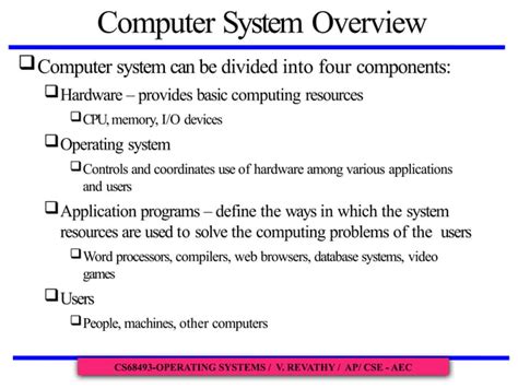 Computer System Overview With Diagrams And Problems Ppt