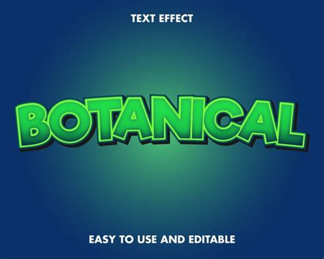 Premium Vector Botanical Text Effect Editable Font Style