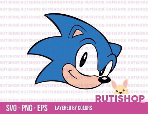Sonic Layered Svg Eps Png Cricut Silhouette Cut File Etsy