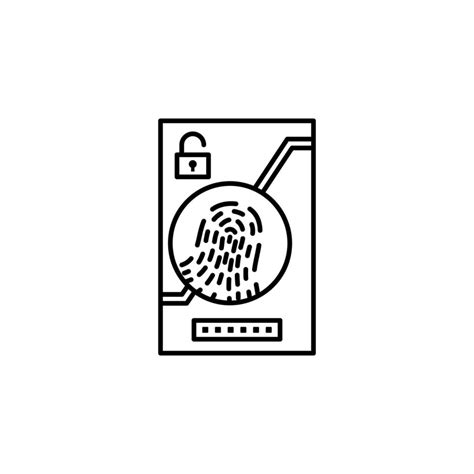 Fingerprint Scan Vector Icon Illustration 23014006 Vector Art At Vecteezy