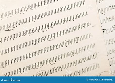 Handwritten Musical Notes Editorial Image Image Of Notation 144907490
