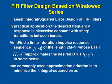 Ppt Chapter 7 Digital Filter Design Powerpoint Presentation Free