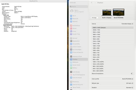 How Do I Present The Hidpi Scaling Setting “scaled” In My Mac With My