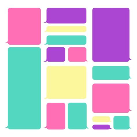 Premium Vector Colorful Speech Bubbles Set